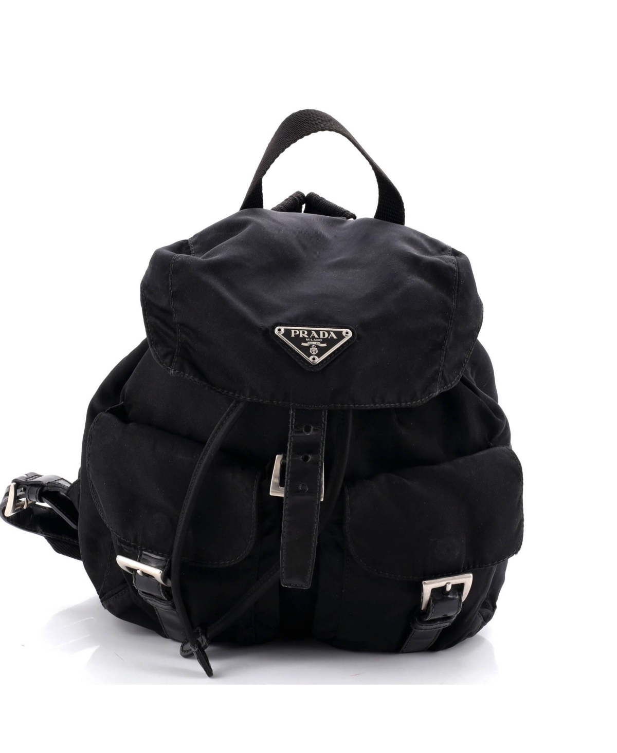 Click here for Pre-Owned Prada Small Double Front Pocket Backpack... prices