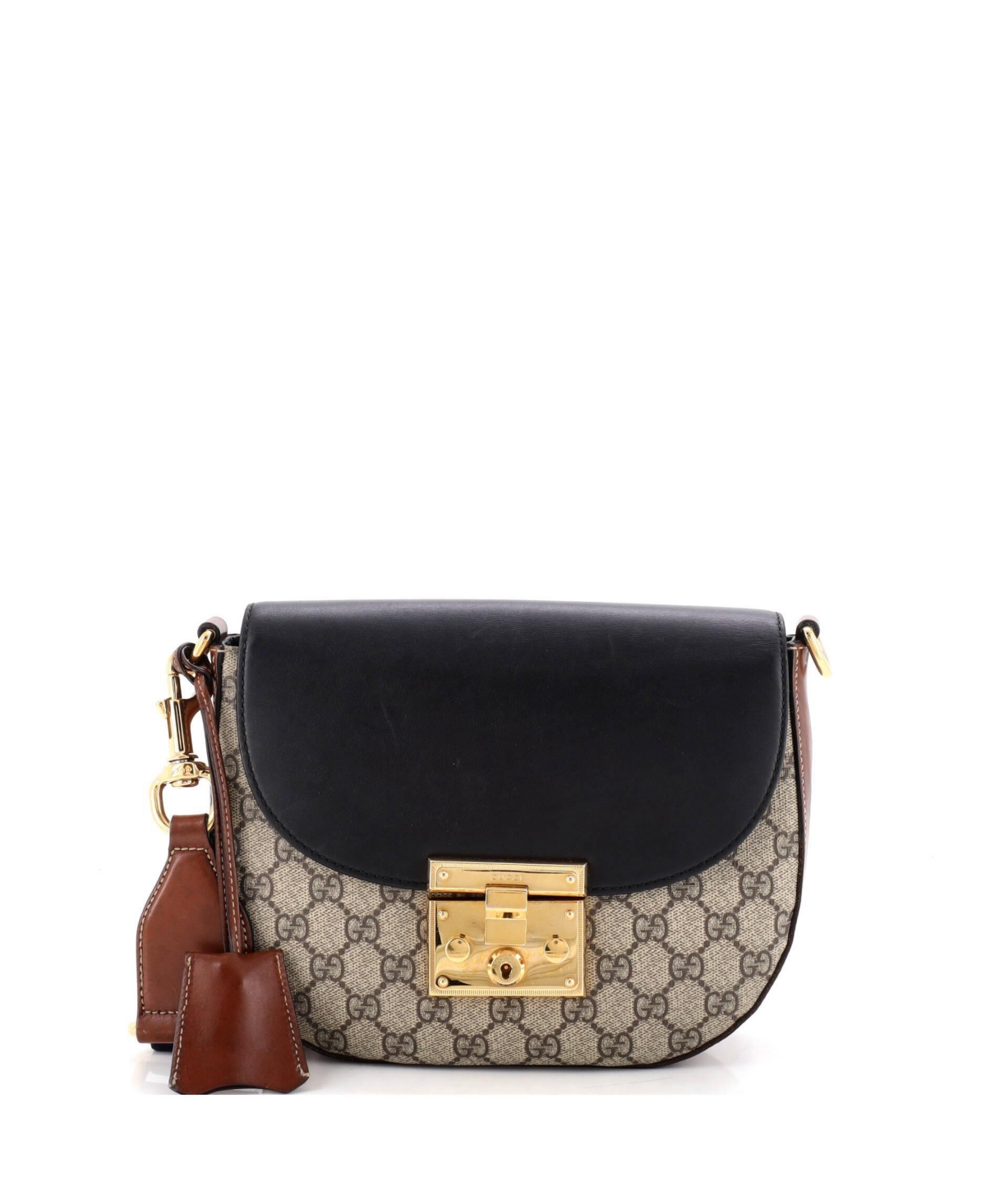 Click here for Pre-Owned Gucci Medium Padlock Saddle Shoulder Bag... prices