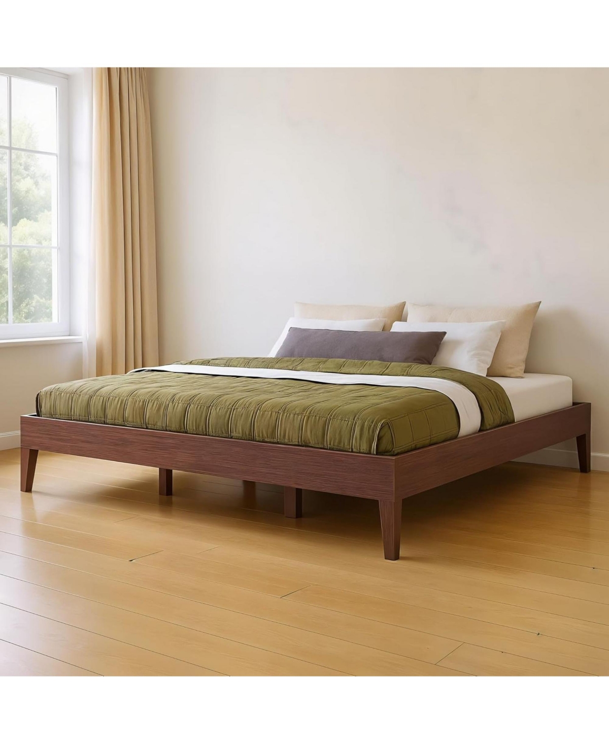 Click here for Grain & Grove Oak Embossed Bear Platform Bed - Dar... prices