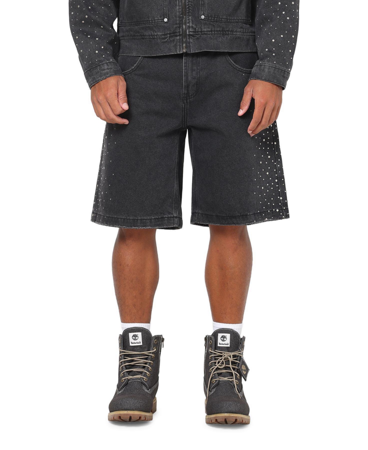 Click here for Saint Morta Mens Amplus Divine Riot Jorts - Black prices