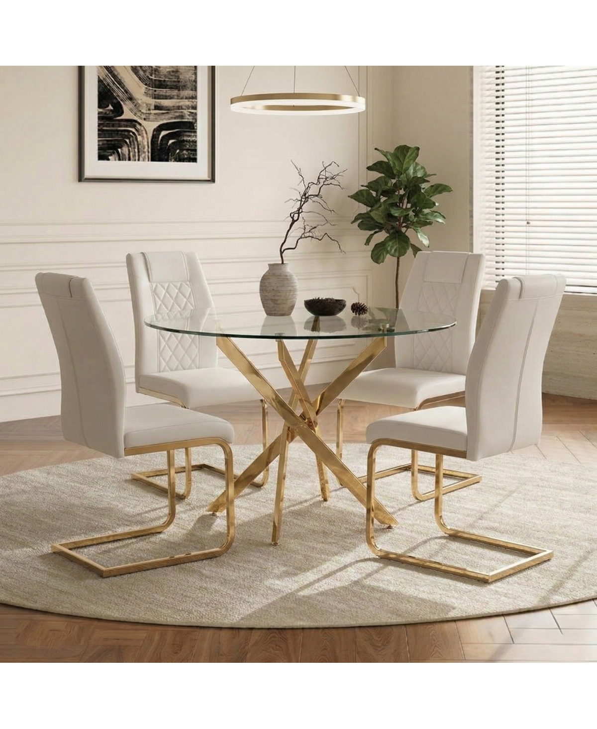 Click here for Streamdale Furniture 35.5 inch Round Glass Dining... prices