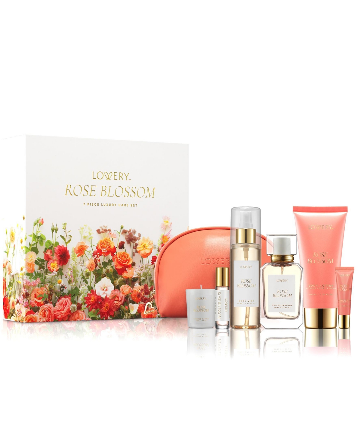 Click here for Lovery 8-Piece Rose Blossom Bath and Body Care Gif... prices