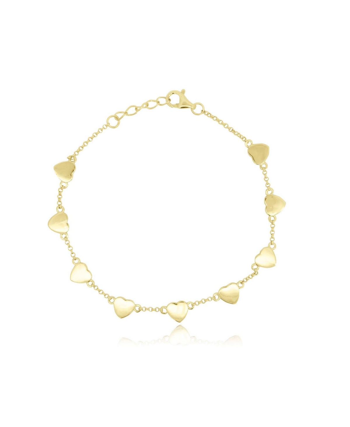 Click here for The Lovery Heart Station Chain Bracelet 14K Gold-P... prices