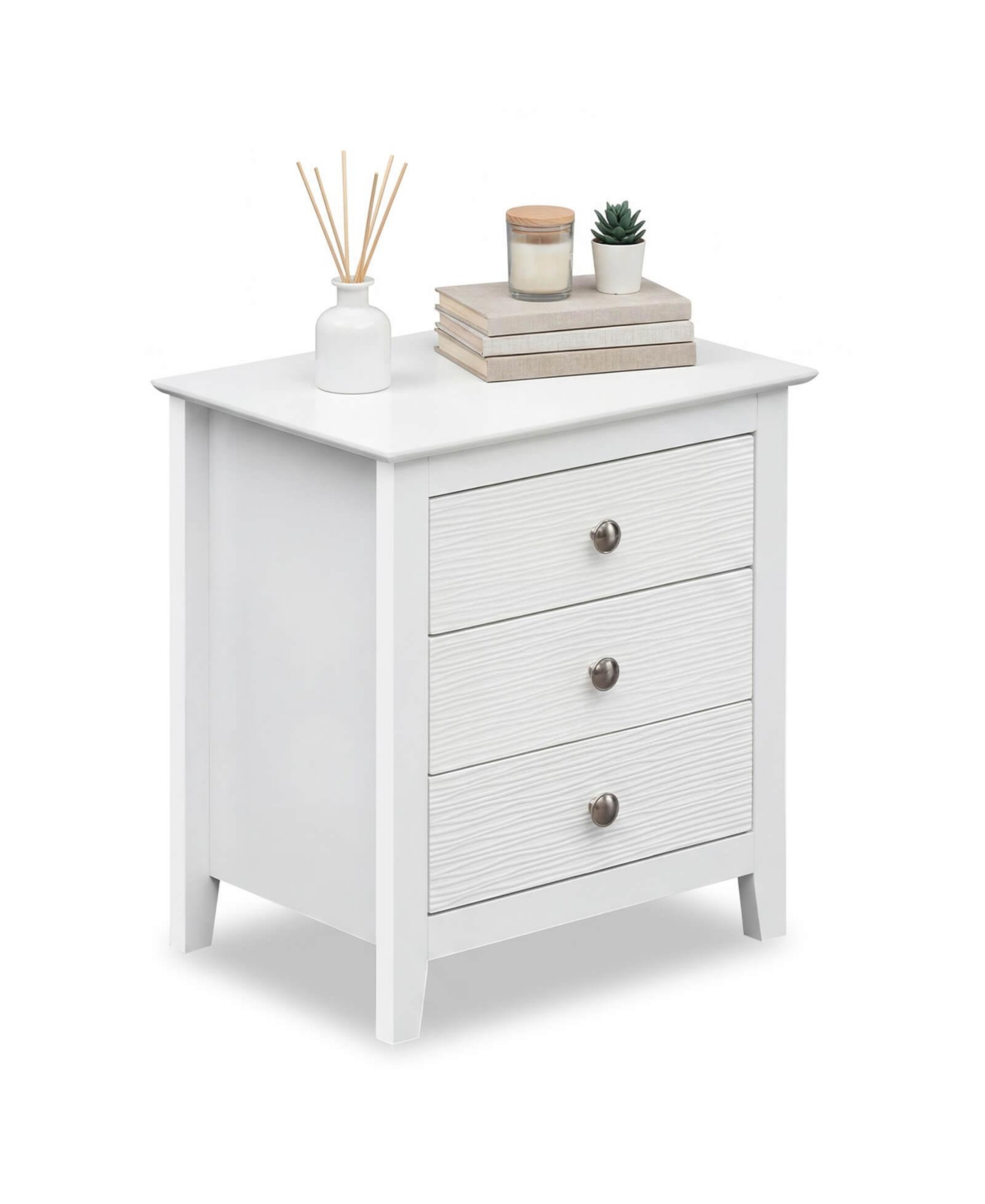 Click here for Costway Nightstand  Farmhouse 3-Drawer Nightstand... prices
