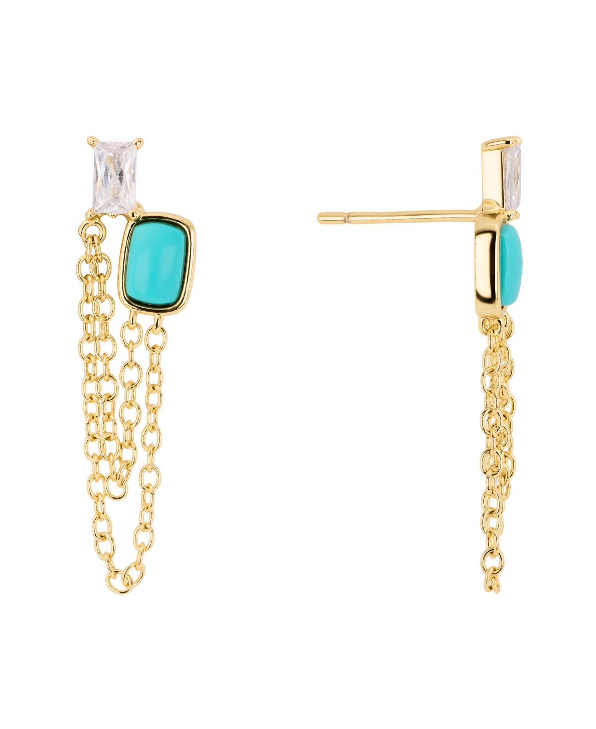 Click here for Macys Gold-Plated Lapis Howlite Simulated with Cub... prices