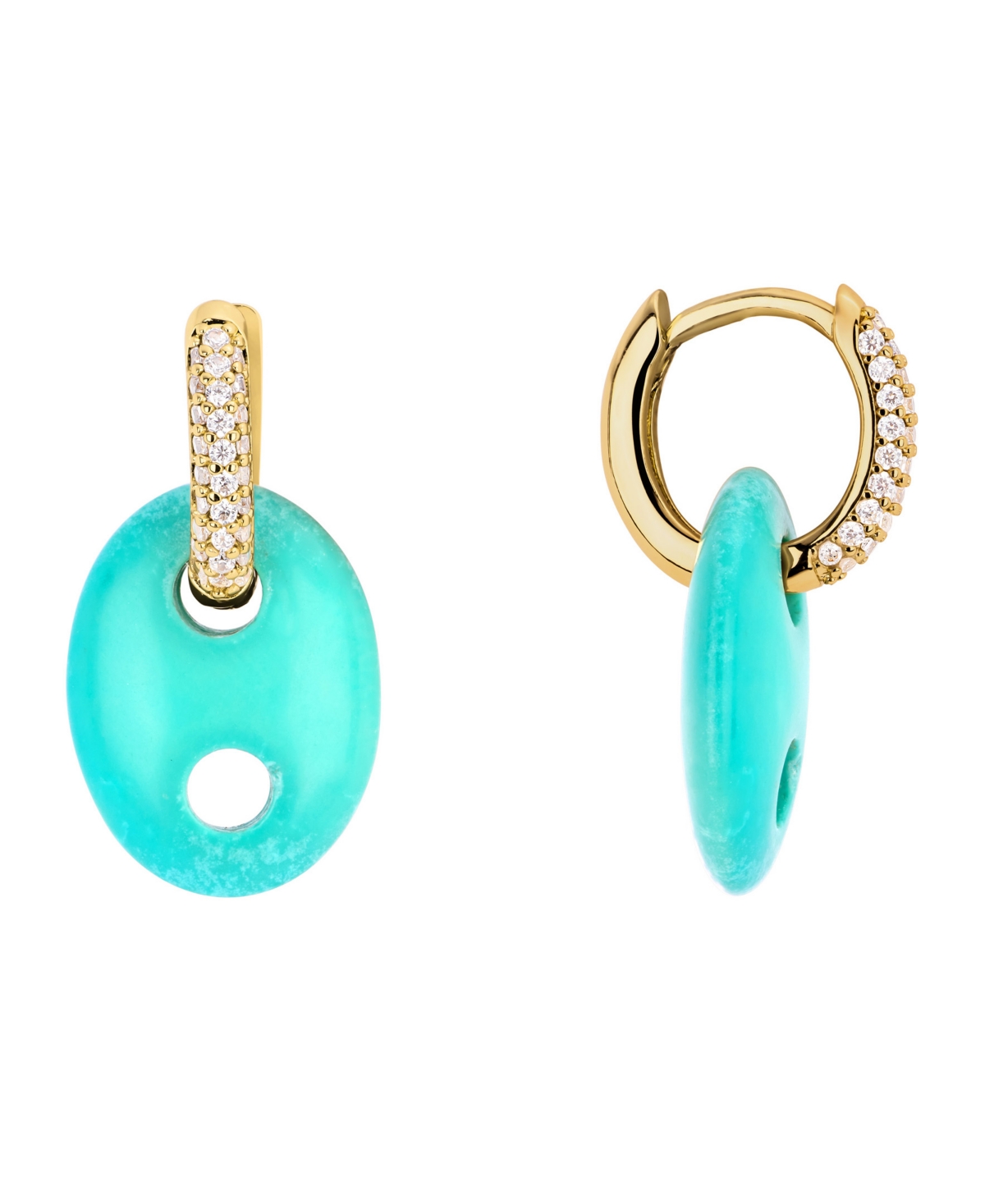 Click here for Macys Gold-Plated Howlite Turquoise Lapis Mariner... prices