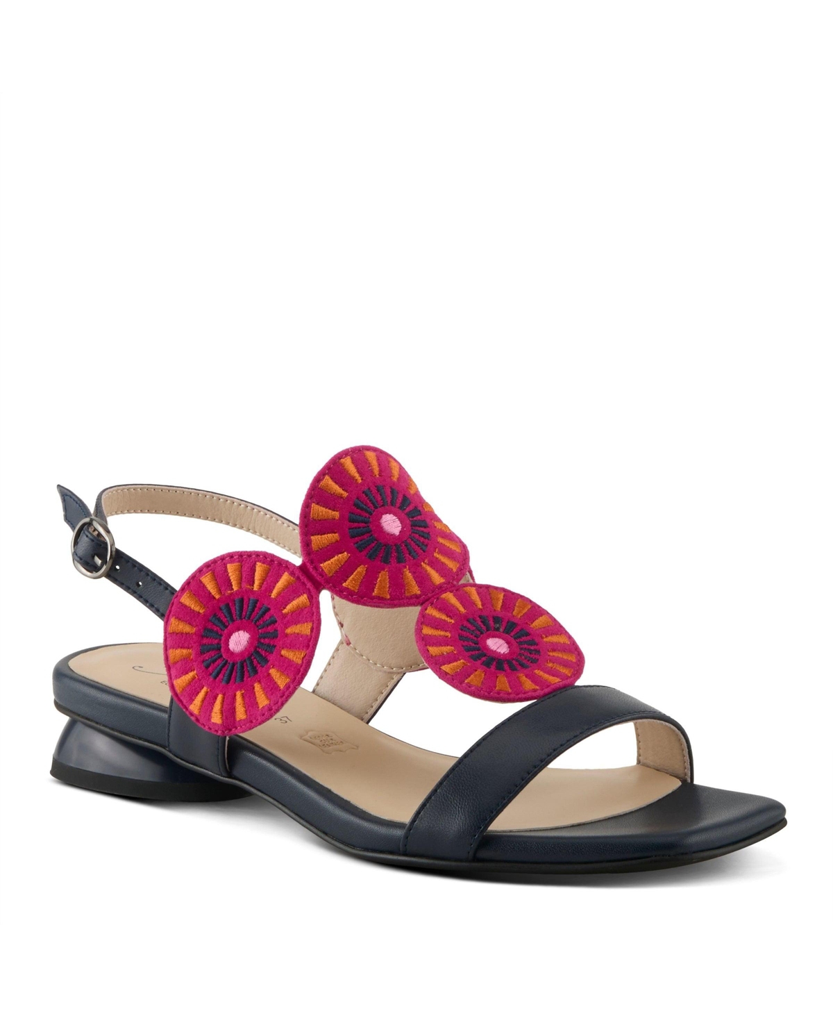 Click here for Azura Broider Womens Buckle Leather Sandals with C... prices