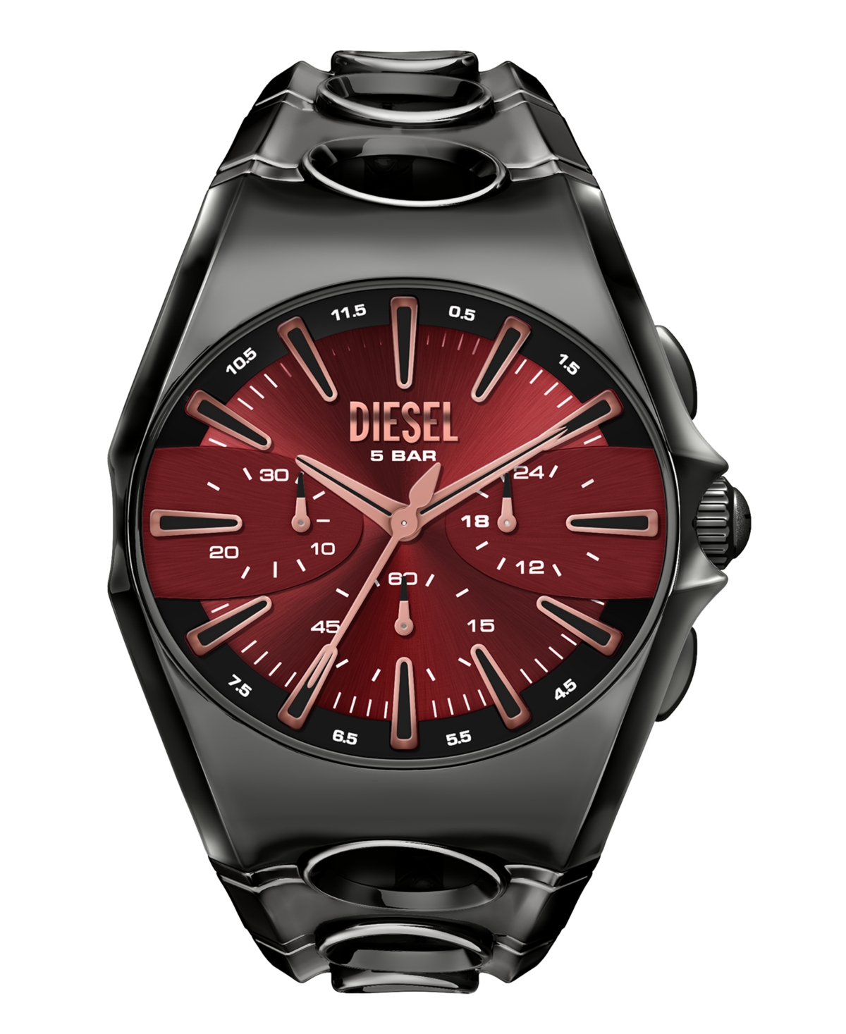 Click here for Diesel Mens D-Curve Quartz Chronograph Gunmetal St... prices