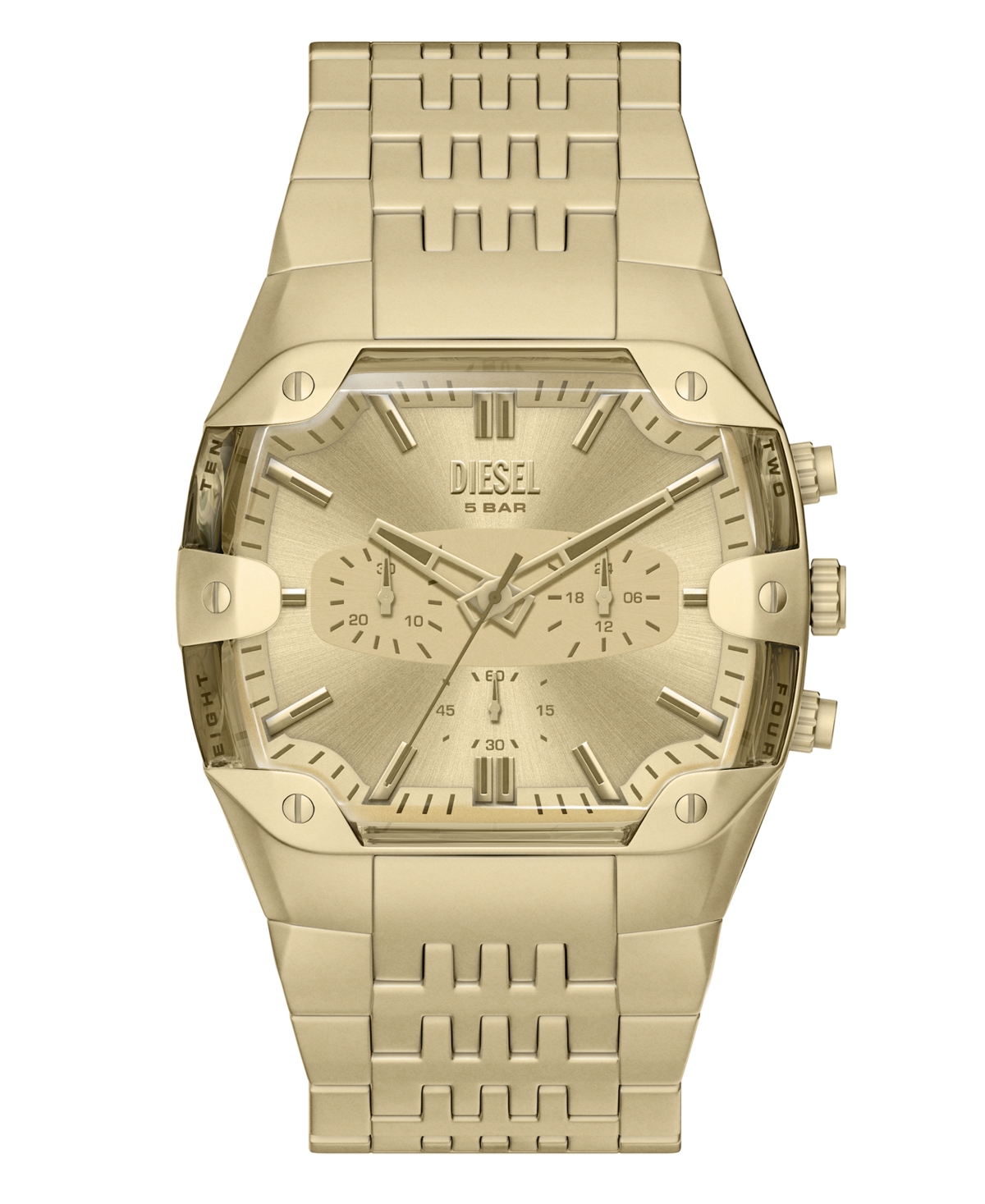Click here for Diesel Mens Spiked Cushion Quartz Chronograph Gold... prices