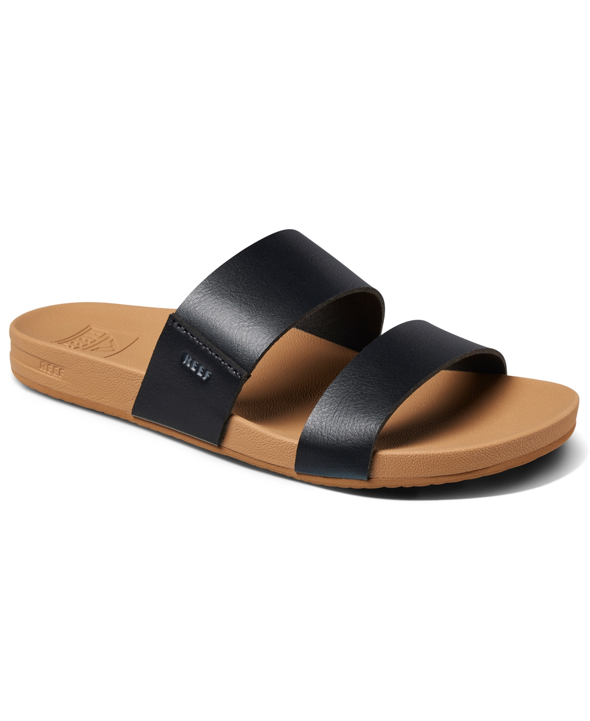 Click here for Reef Womens Kaia Band Slip-On Flat Sandals - Black... prices