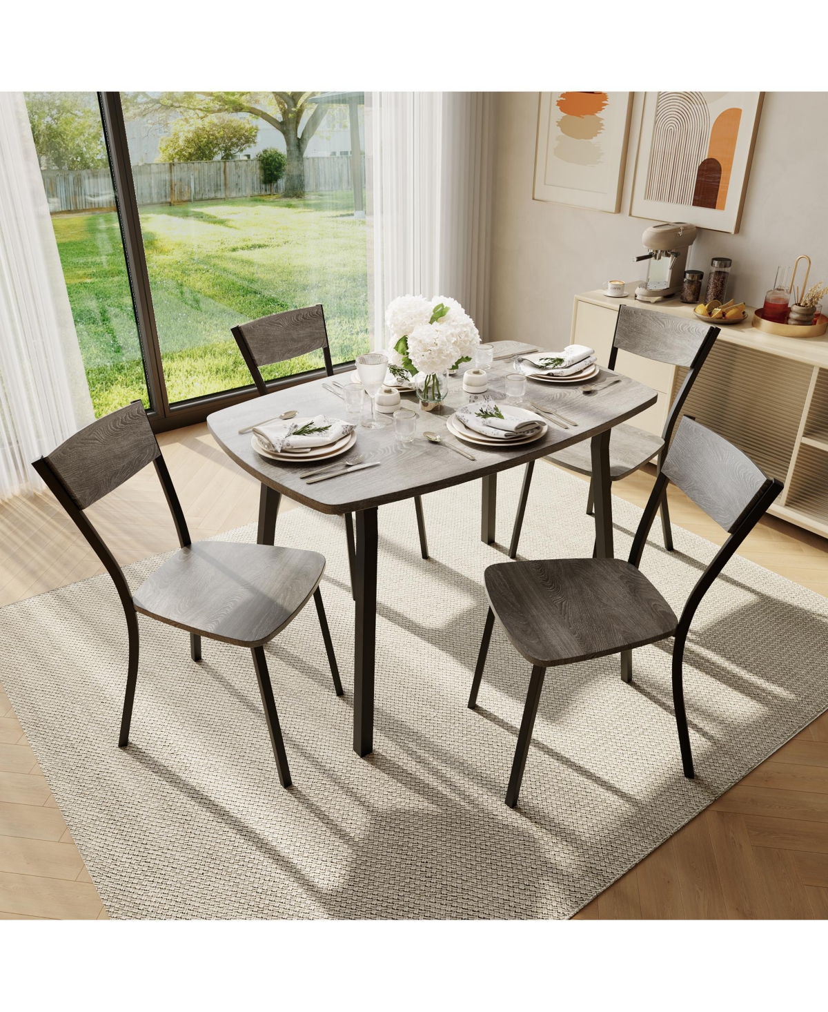 Click here for homfan 5 Dining Table Set  43 Inch Kitchen Table a... prices