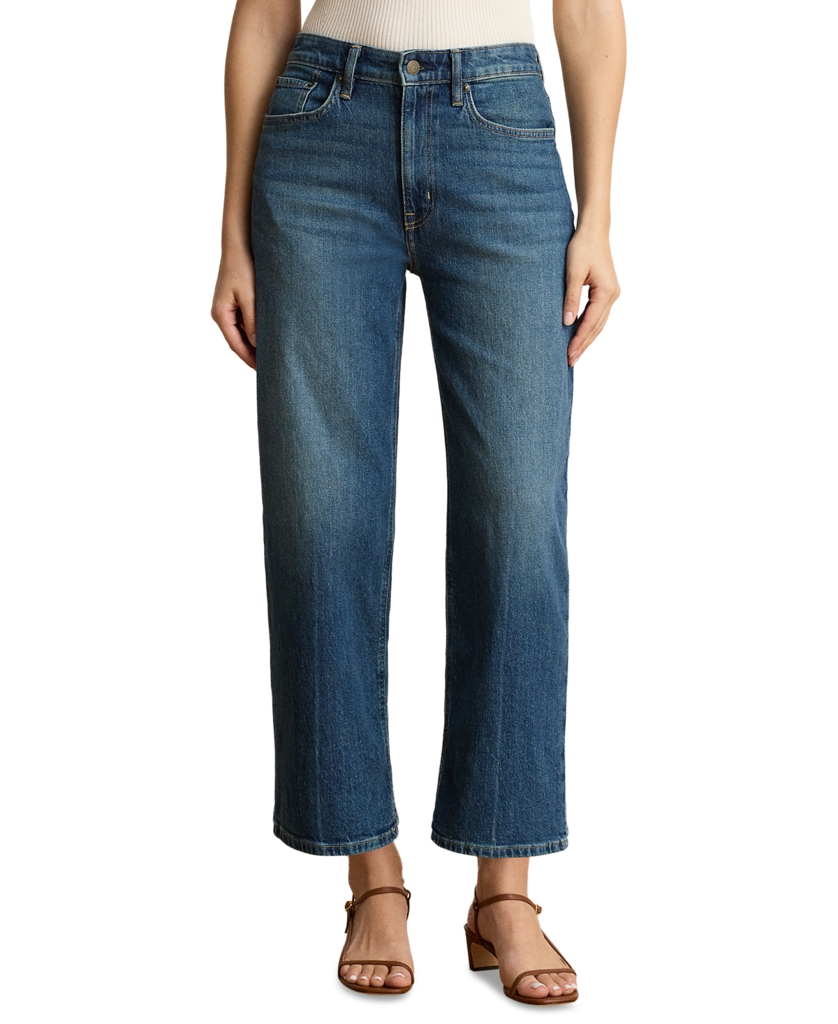 Click here for Lauren Ralph Lauren Petite High-Rise Straight Jean... prices