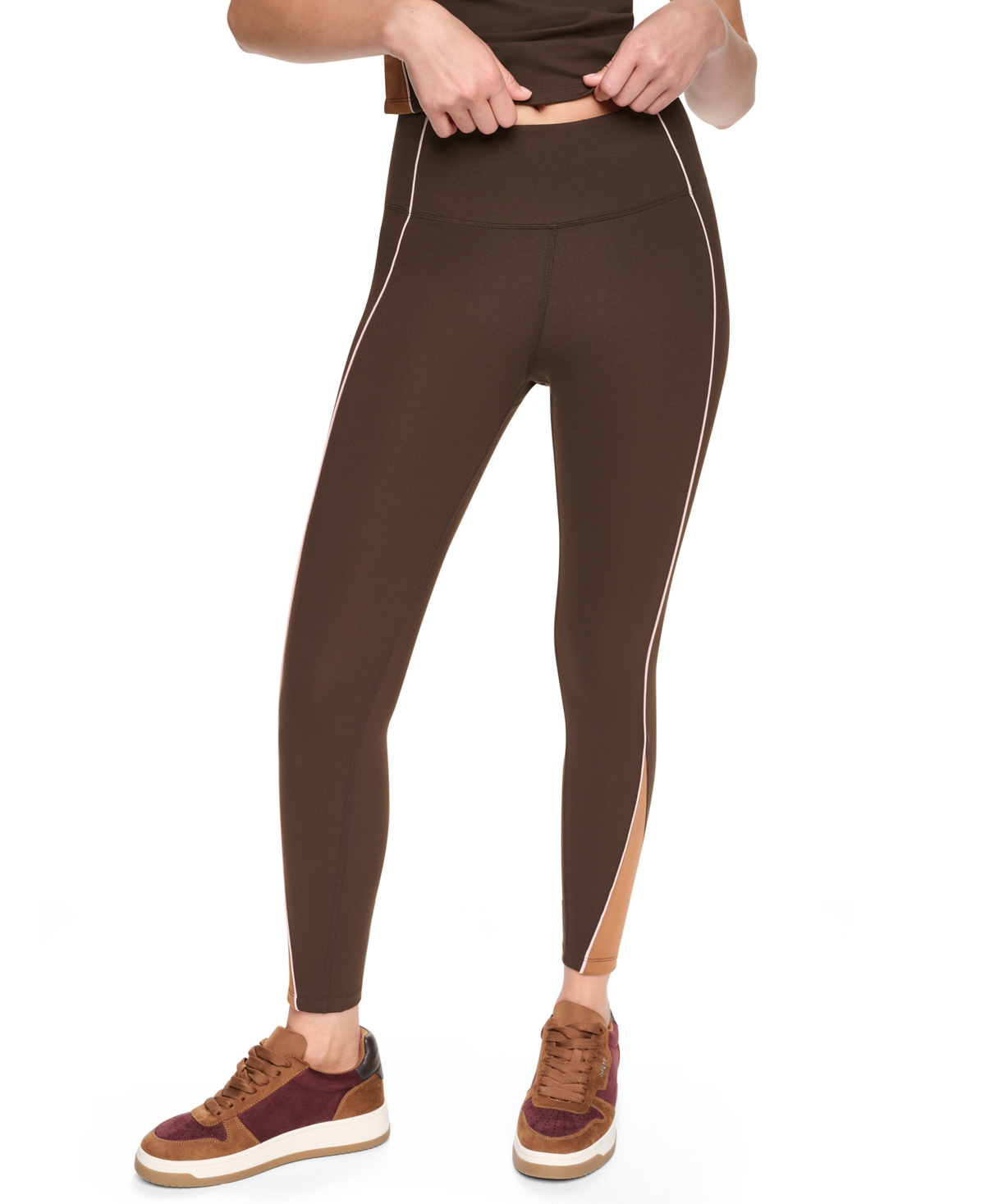 Click here for Dkny Sport Womens Color Block High-Waist Leggings... prices