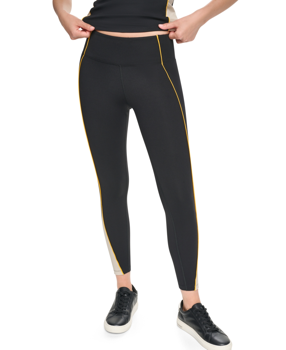 Click here for Dkny Sport Womens Color Block High-Waist Leggings... prices