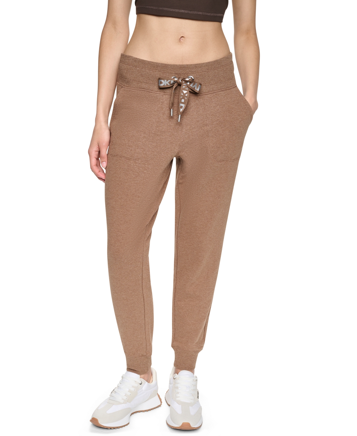Click here for Dkny Sport Womens Logo-Drawstring High-Rise Jogger... prices