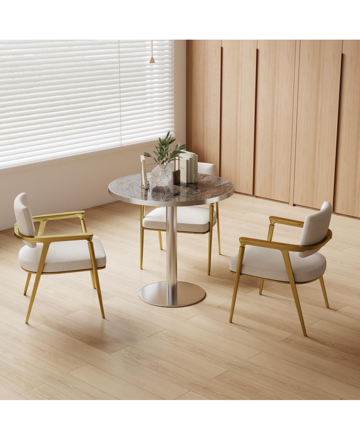 Click here for Streamdale Furniture Round Modern Dining Table Fau... prices
