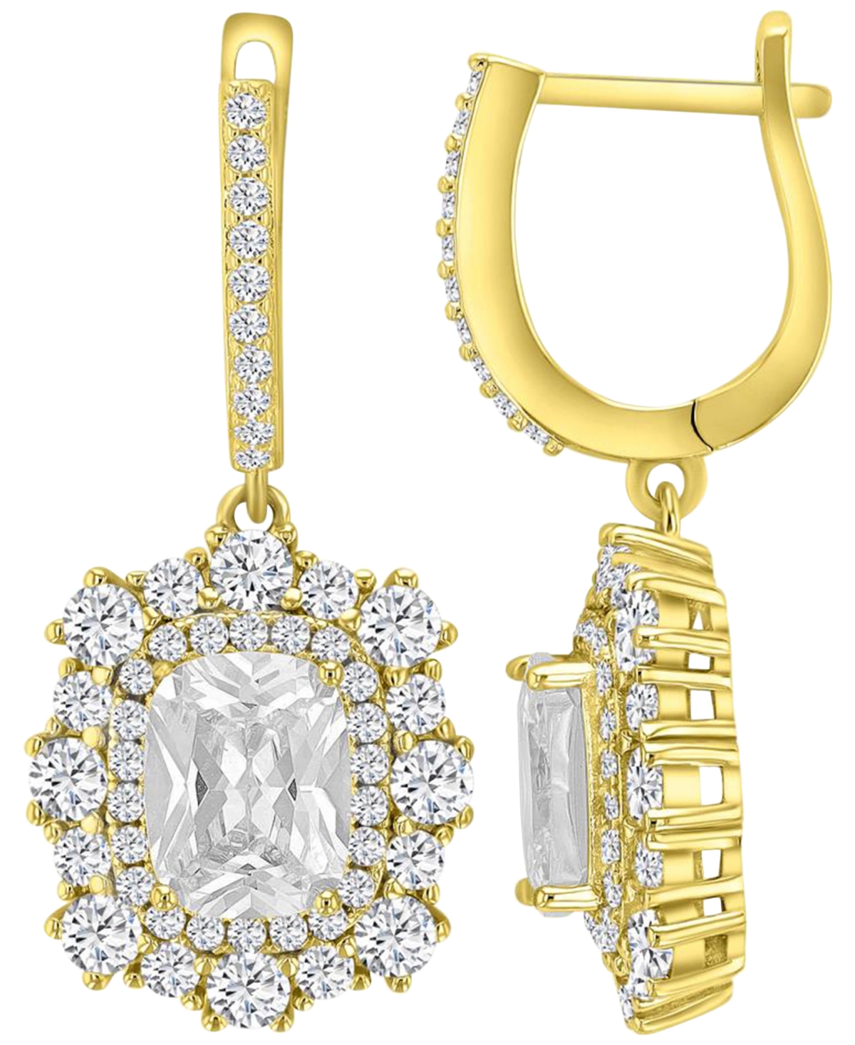 Click here for Macys 14k Gold-Plated Elegant Crystal Drop Earring... prices