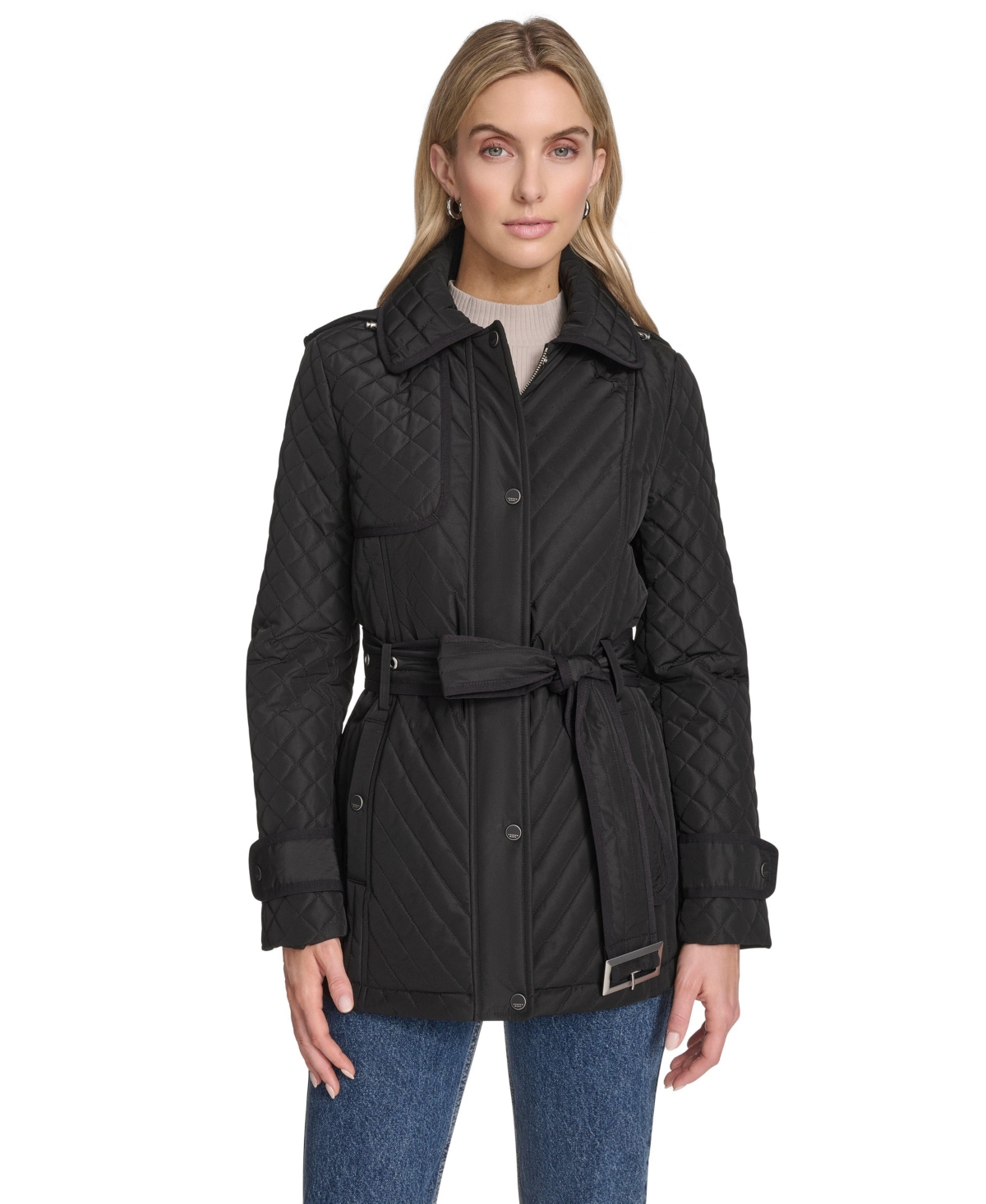 Click here for Andrew Marc Womens Brinklee Quilted Jacket - Black prices
