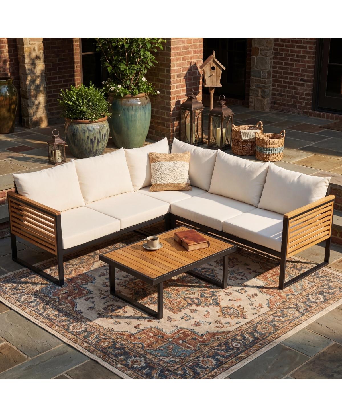 Click here for Streamdale Furniture Outdoor 4pc Acacia Wood and M... prices