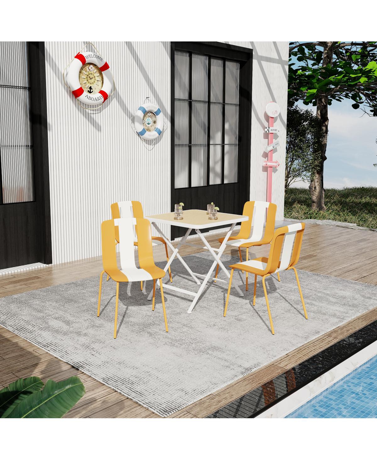 Click here for Streamdale Furniture Striped Chairs and Folding Sq... prices