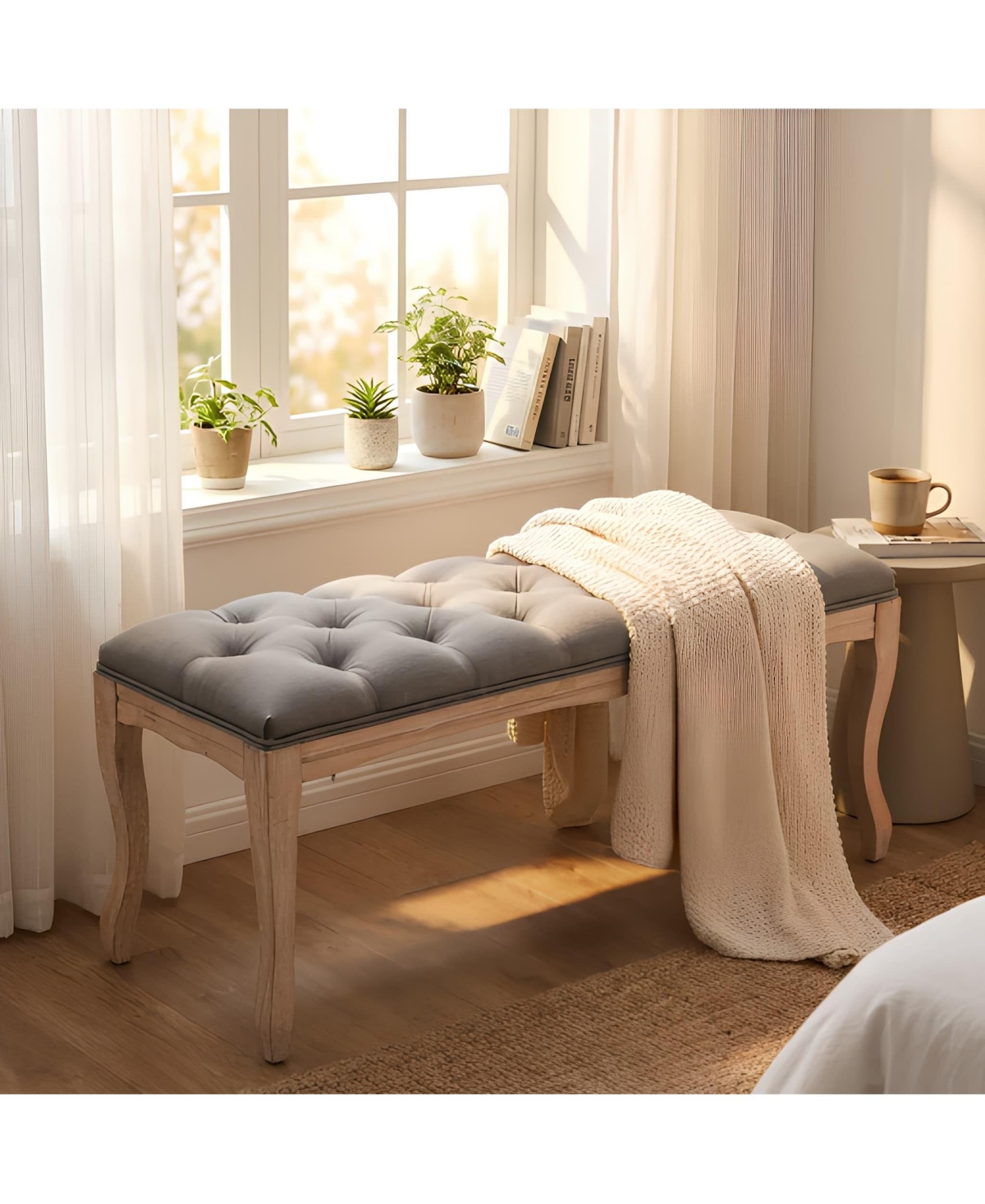 Click here for Maison Boucle End of Bed Bench for Bedroom  French... prices