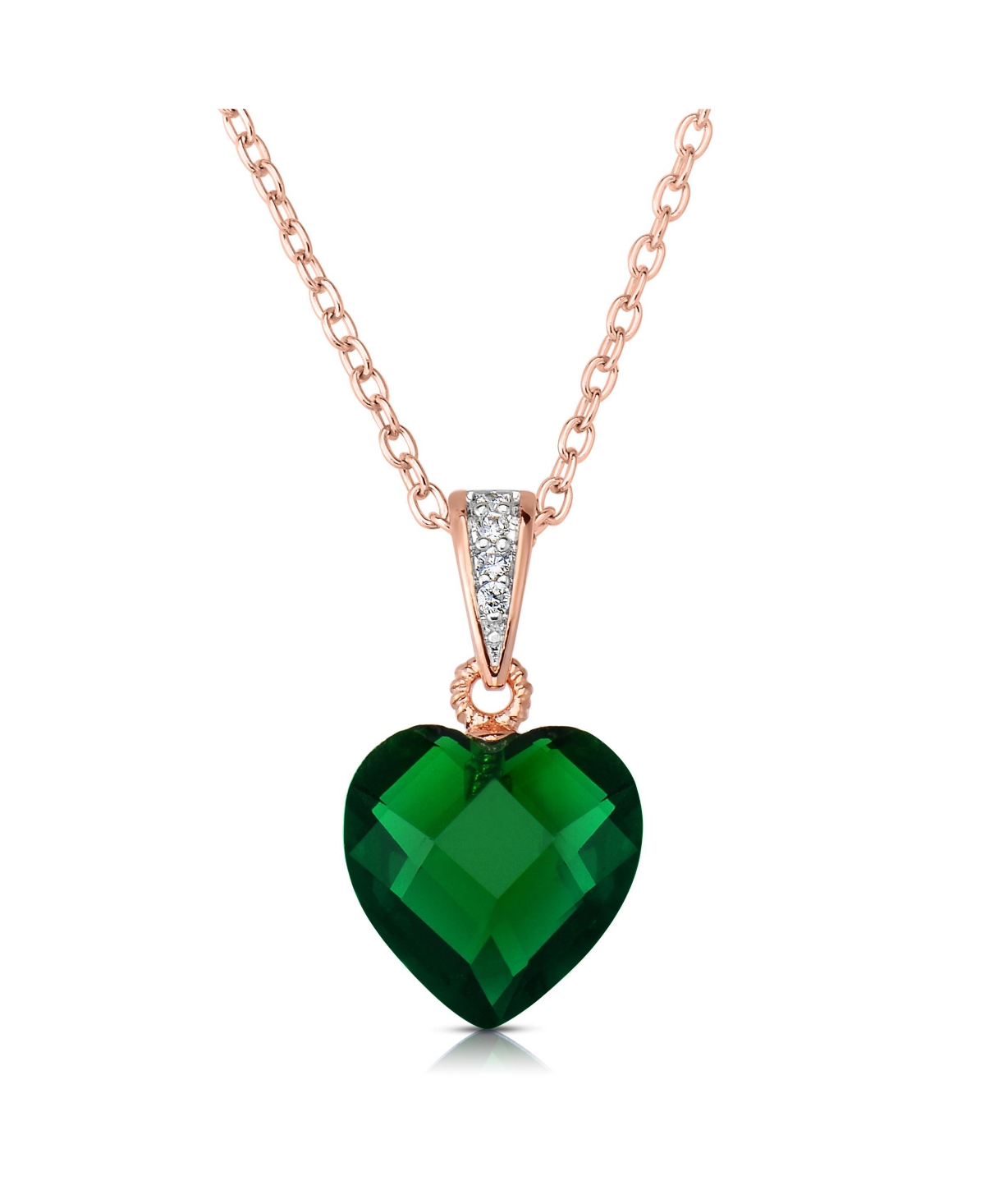 Click here for Sterling Silver Cubic Zirconia Heart shape Necklac... prices