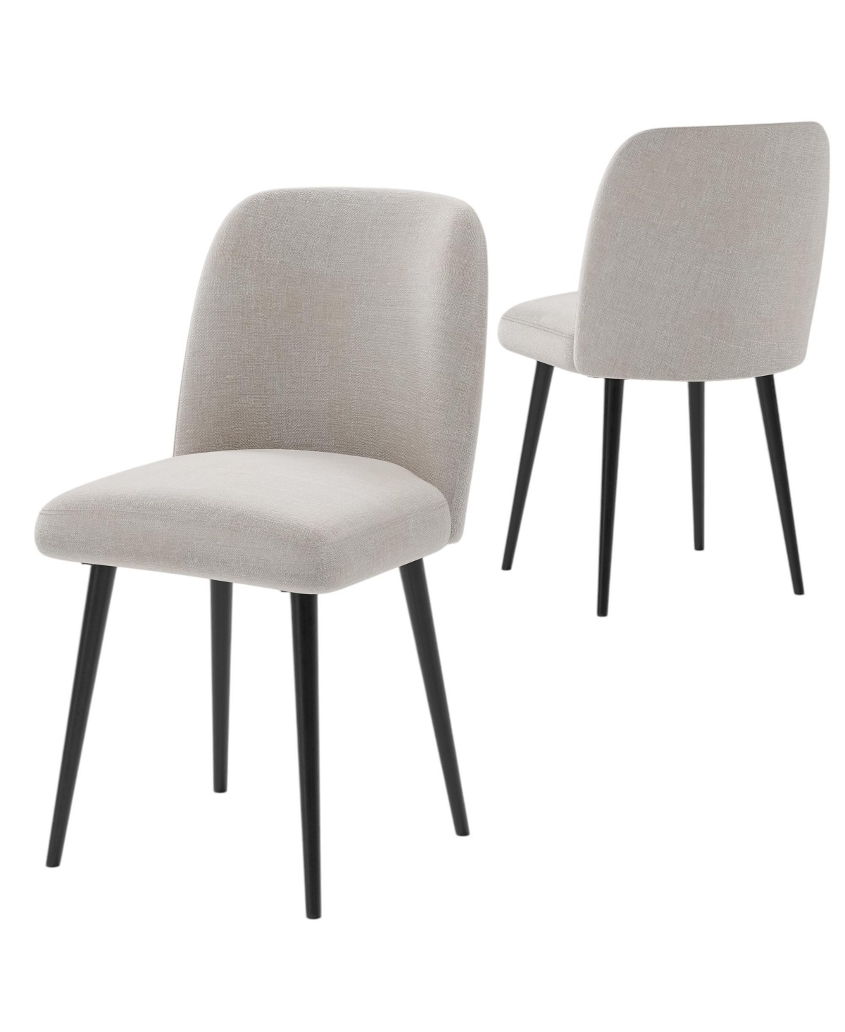 Click here for HomeRoots Set of Two Upholstered Fabric Dining Sid... prices