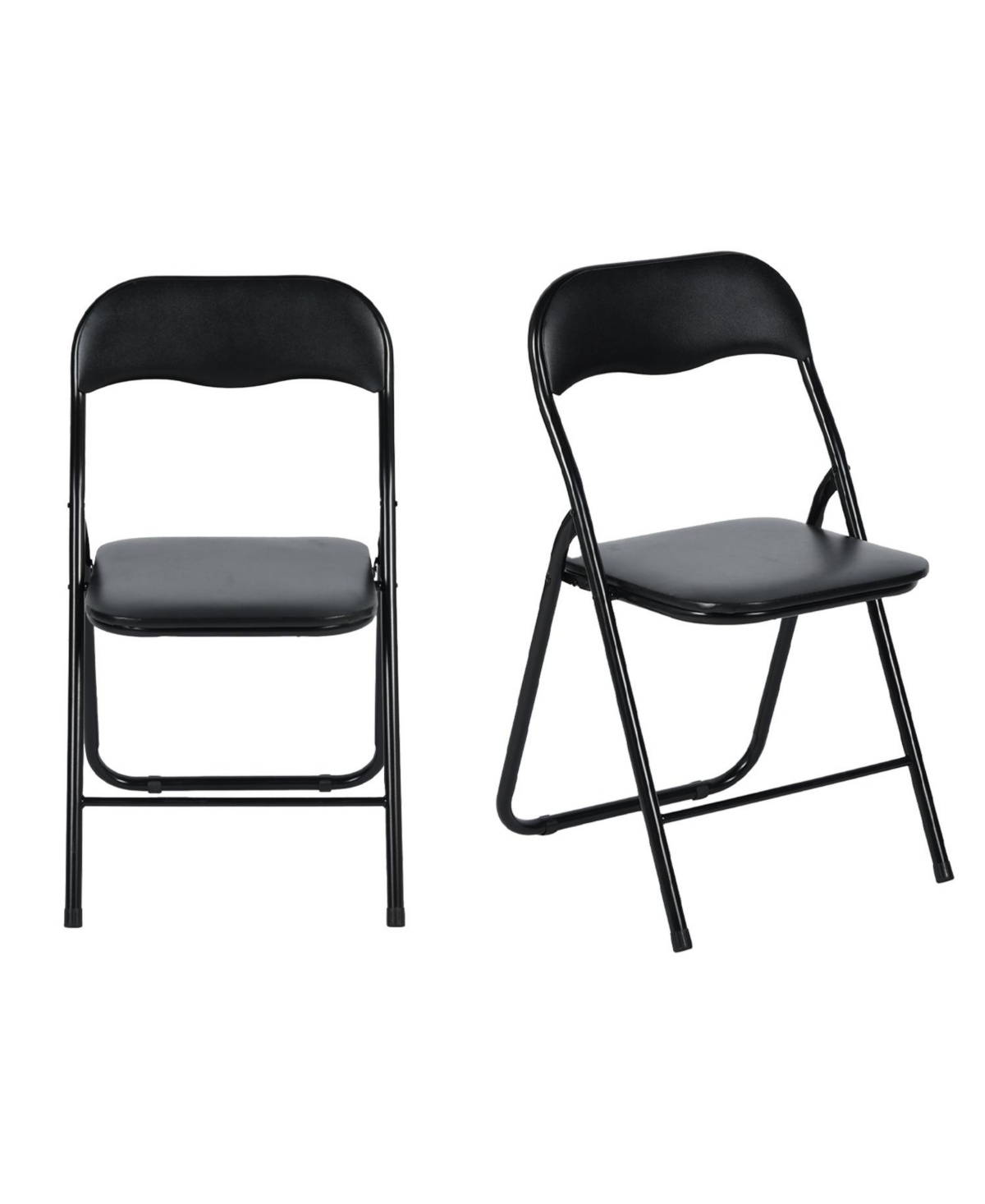 Click here for HomeRoots Set of Two Faux Leather and Steel Foldin... prices