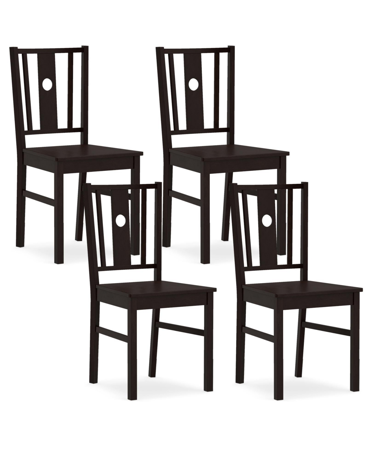 Click here for Gymax Dining Chairs Set of 4Solid Rubber Wood Kitc... prices