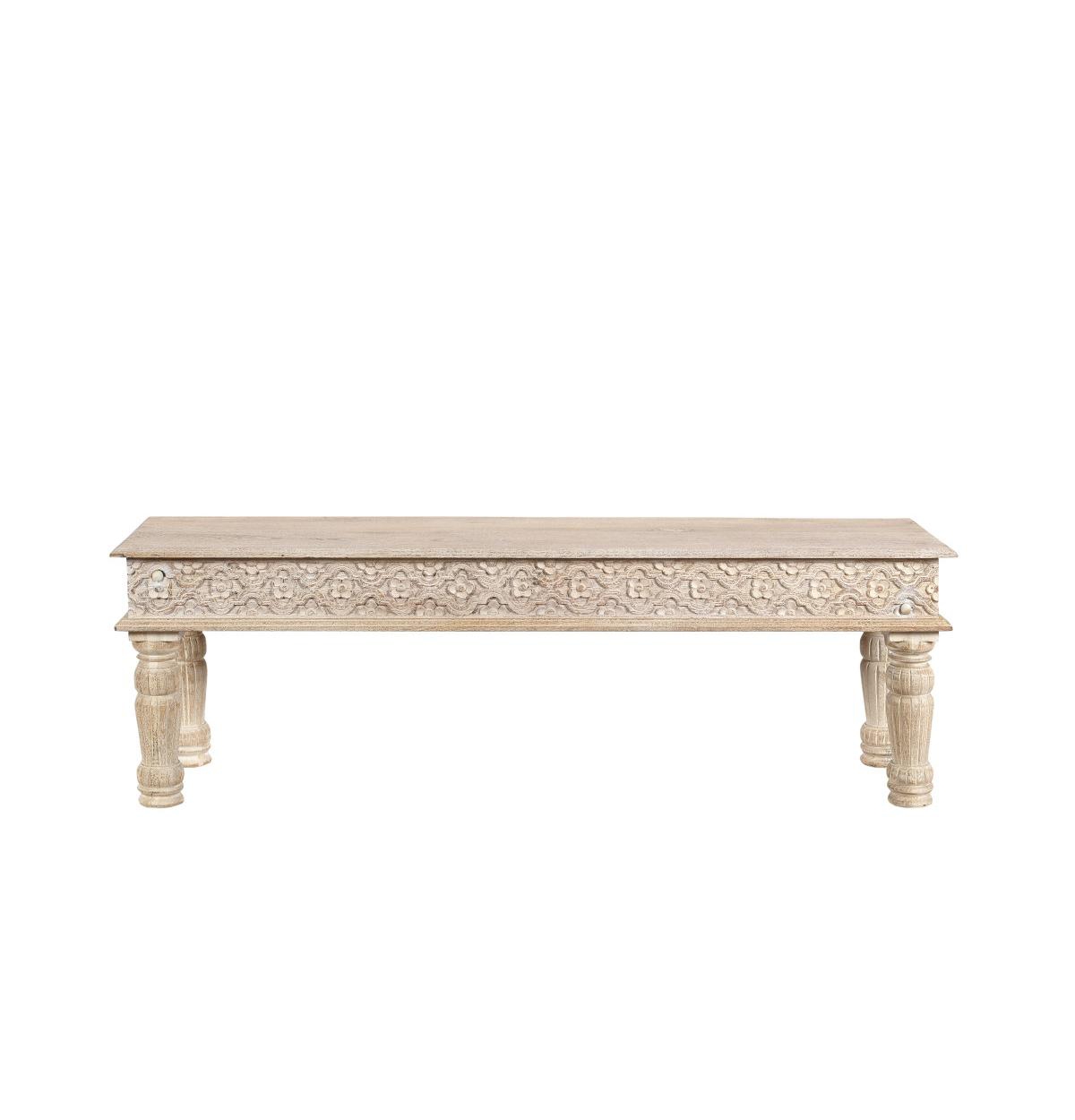 Click here for HomeRoots 58 Floral Distressed Solid Wood Dining B... prices