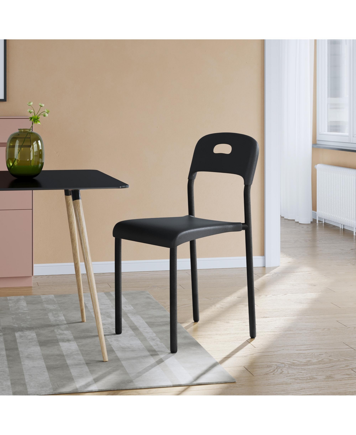 Click here for homfan Stackable Plastic Dining Chairs with Metal... prices
