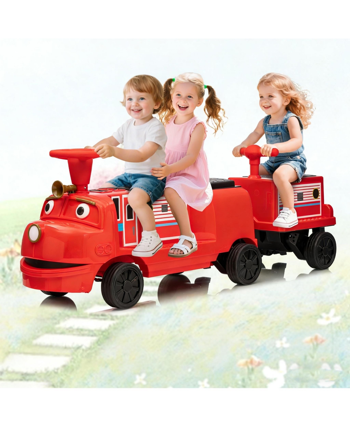 Click here for homfan 12V 2-Seater Electric Ride-On Train  Trackl... prices