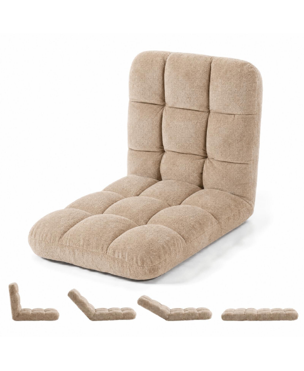 Click here for gaomon Folding Floor Chair with Back Support 5 Adj... prices