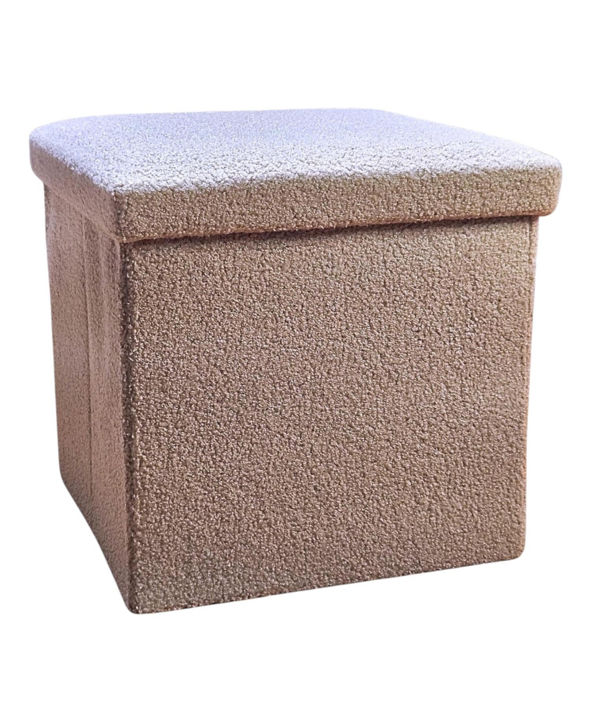 Click here for HomeRoots 12 Boucle Cube Storage Ottoman - Medium... prices