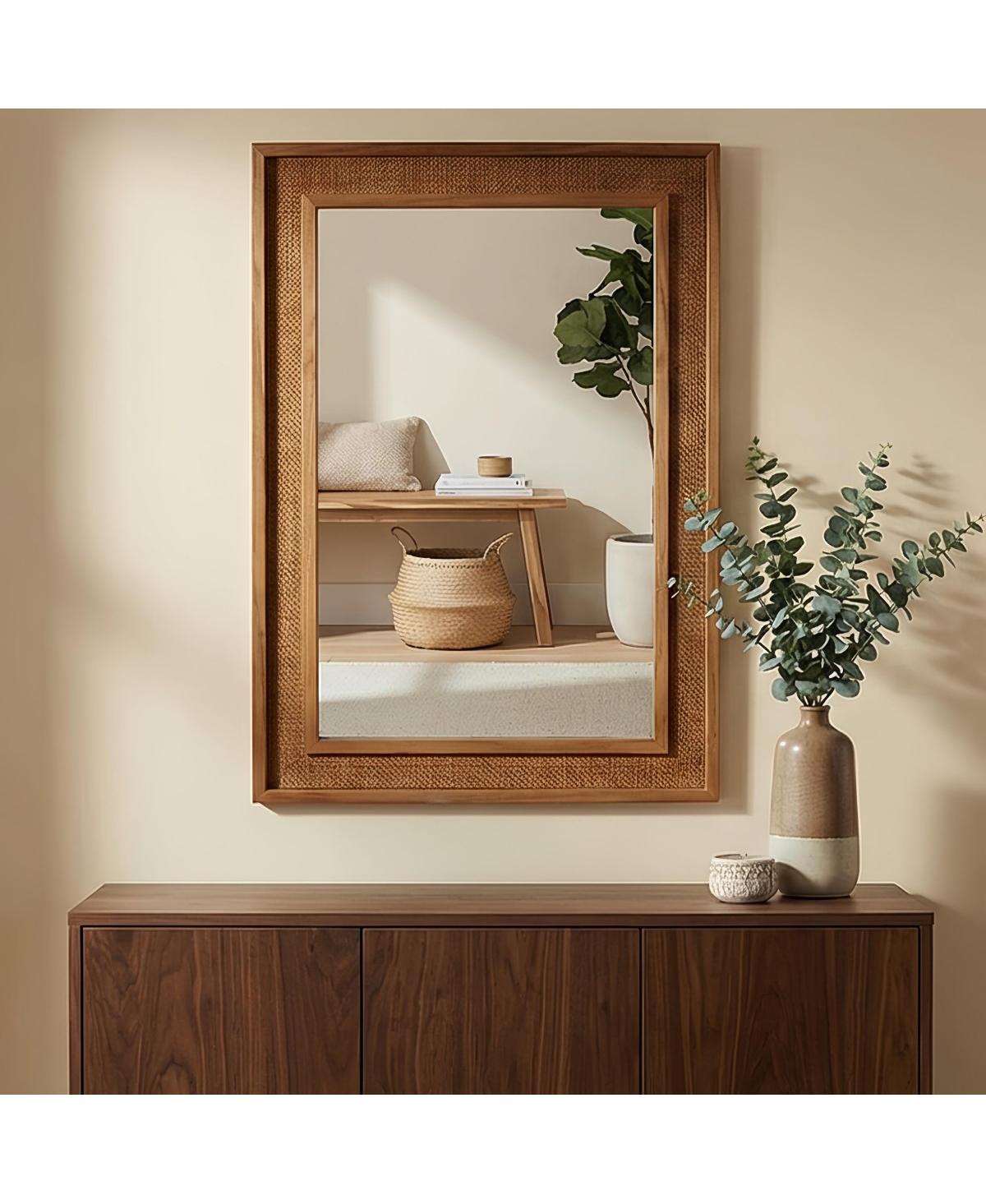 Click here for Laoties 24 x 36 Rattan Wall Mirror  Farmhouse Bath... prices