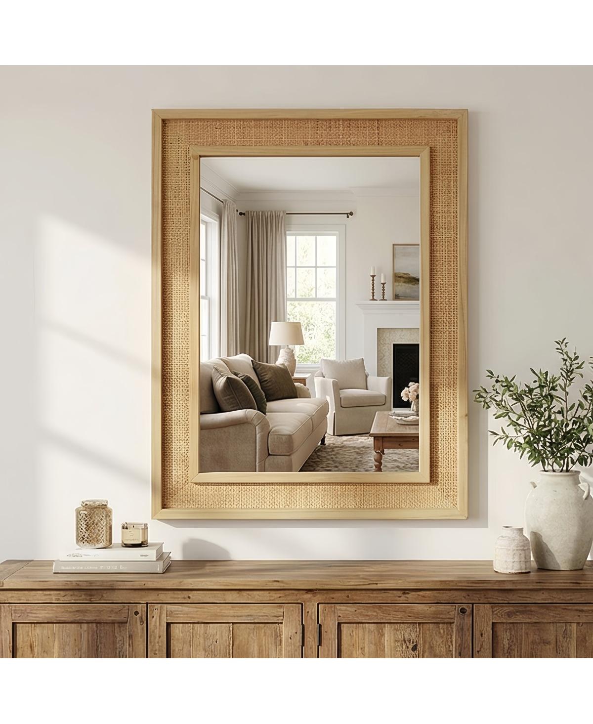 Click here for Laoties 24 x 36 Rattan Wall Mirror  Farmhouse Bath... prices