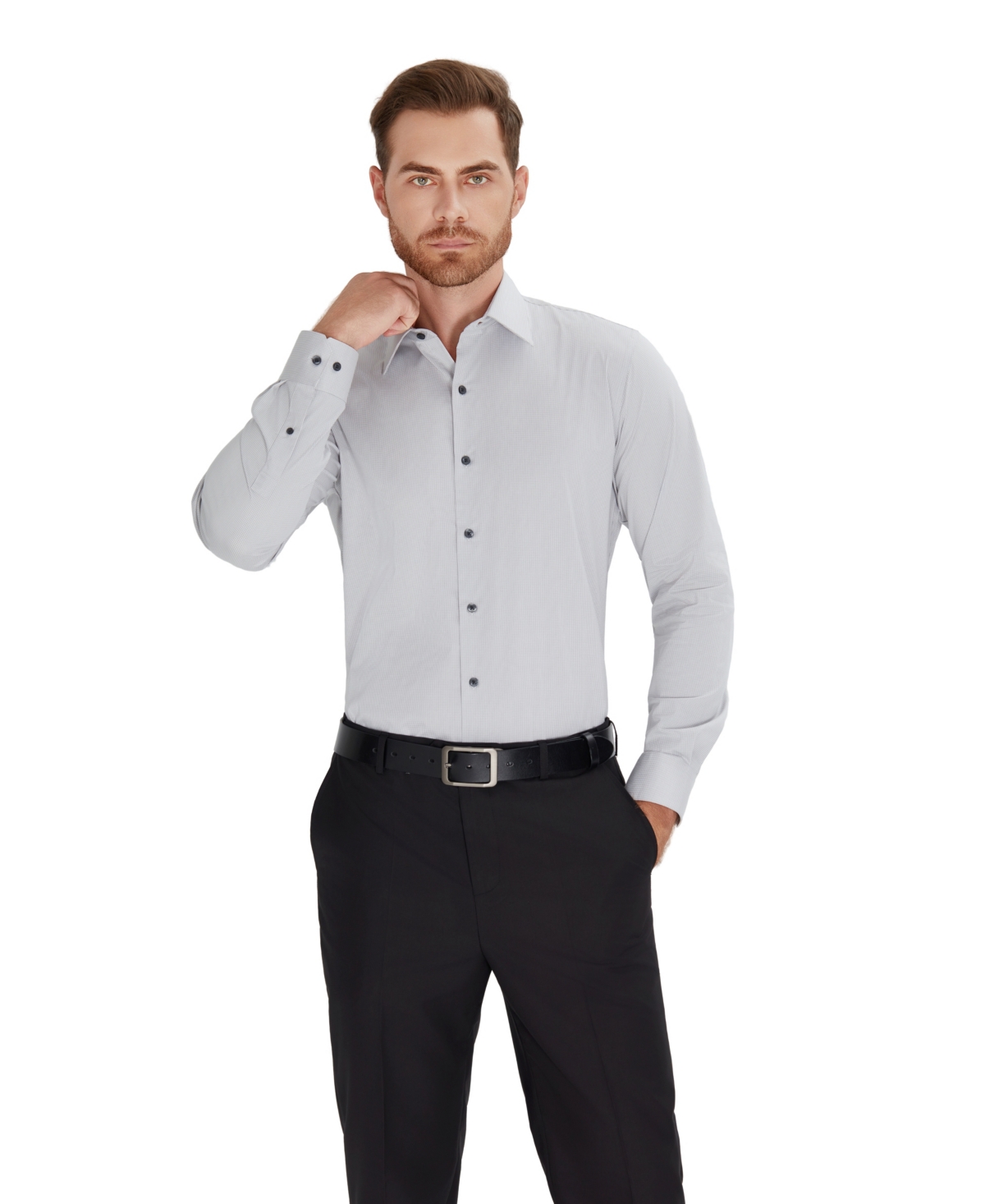 Click here for Alfani Mens Slim-Fit Spread Collar Dress Shirt - G... prices