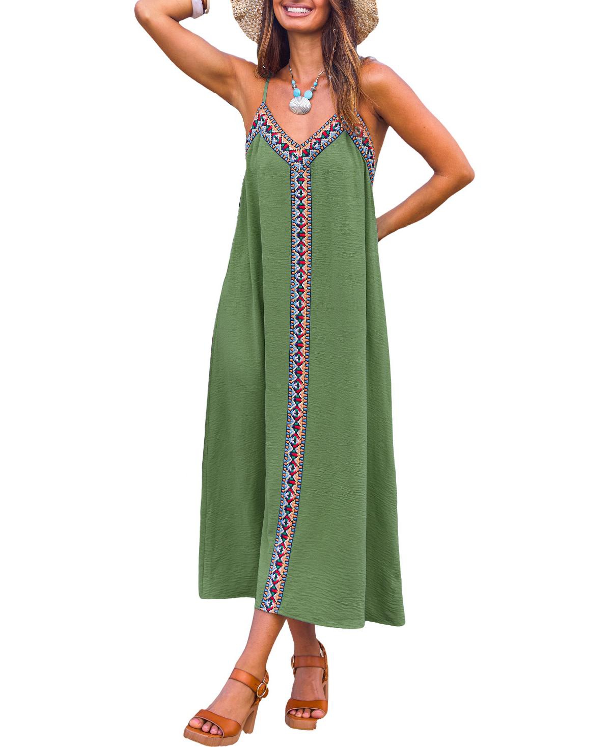 Click here for Cupshe Womens Let It Slide Blue Maxi Beach Dress -... prices
