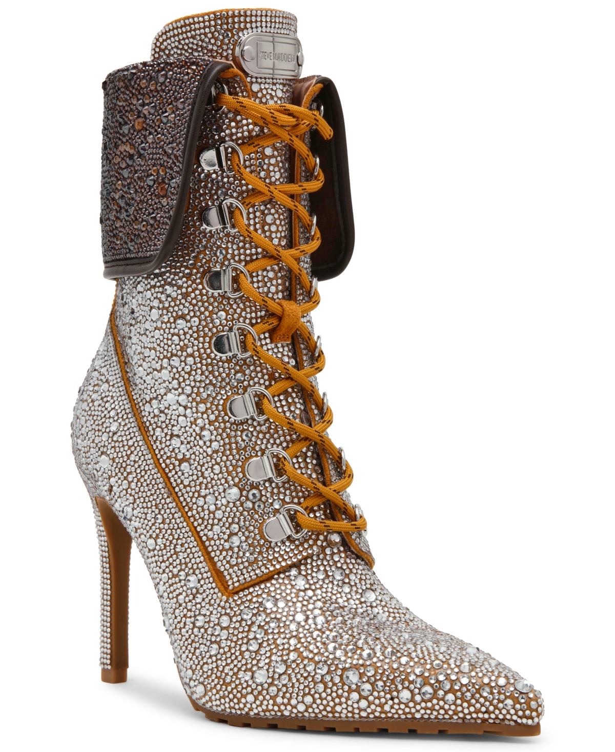 Click here for Steve Madden Womens Morals-r Rhinestone Lace-Up St... prices