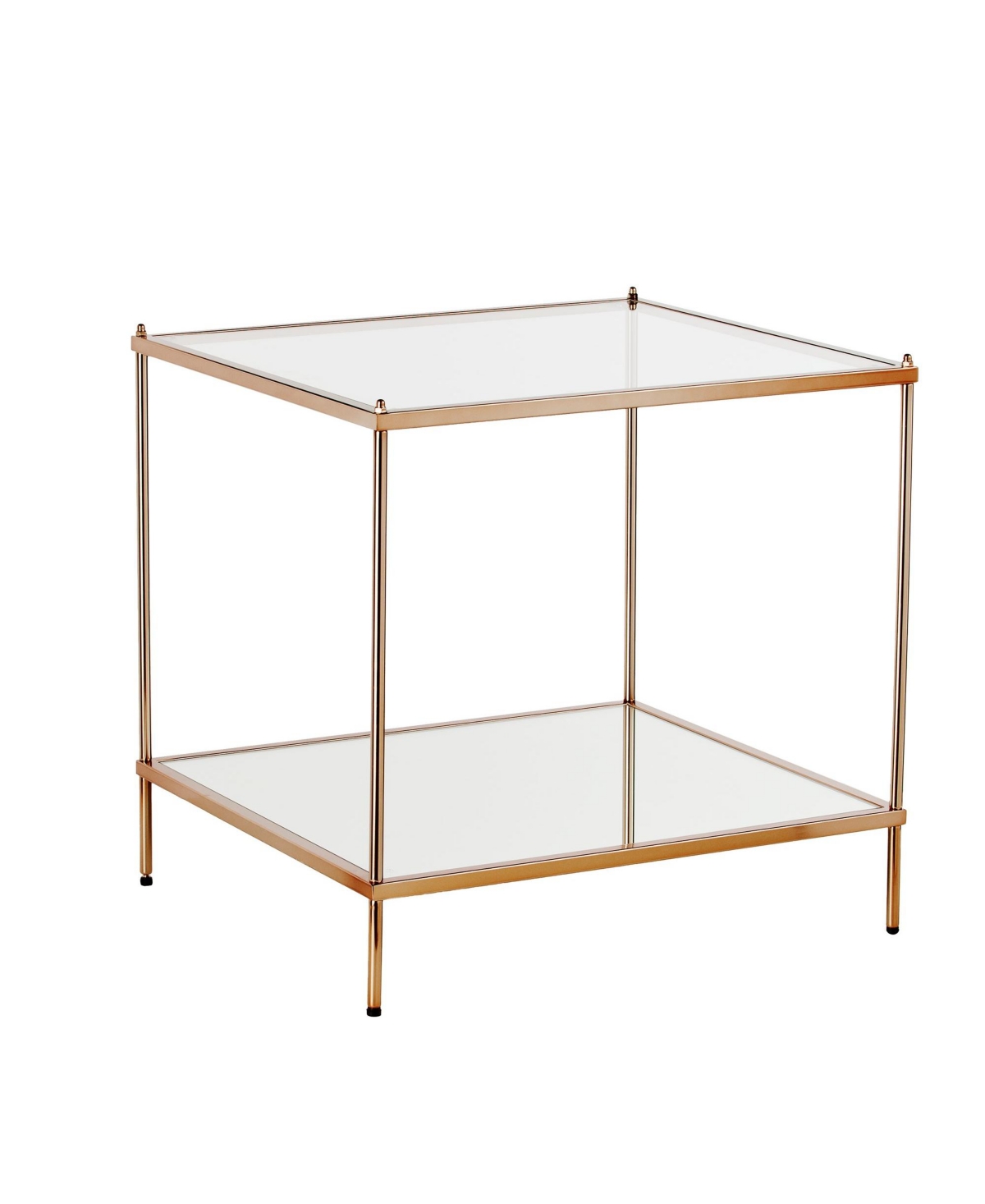 Click here for HomeRoots 22 Clear and Glass and Iron Square End T... prices