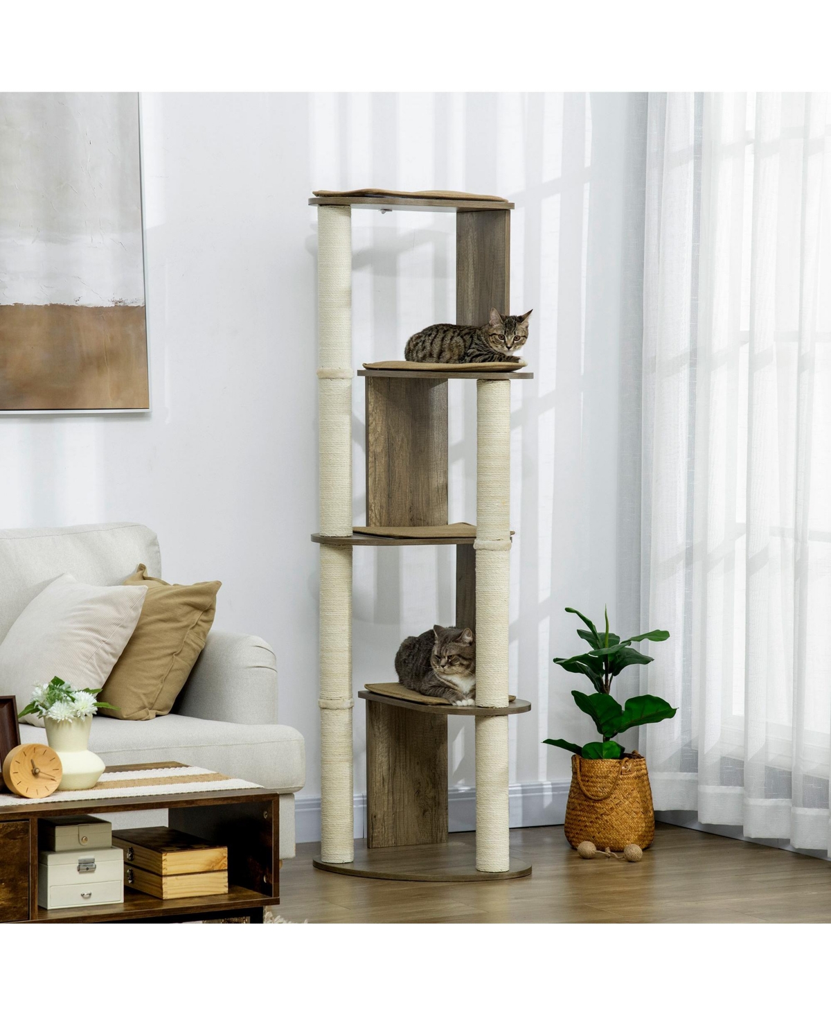 Click here for Ruie 65 Inch Corner Cat Tree Tall Multilevel Tower... prices