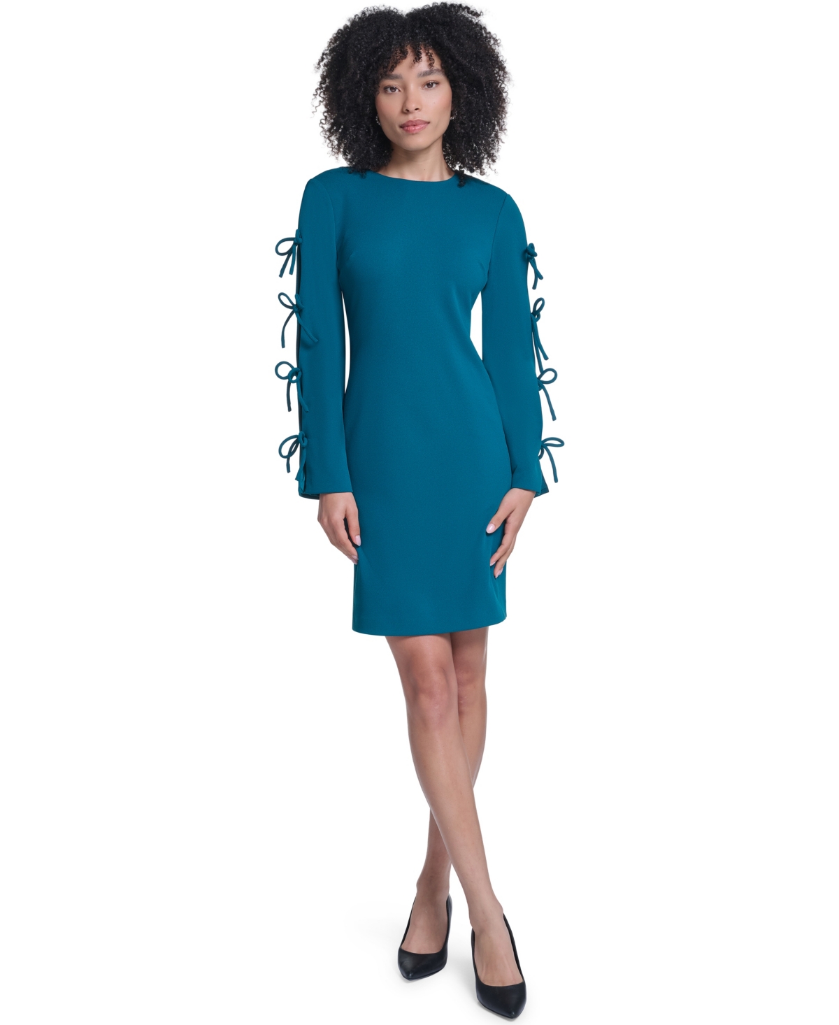 Click here for Karl Lagerfeld Paris Womens Scuba Crepe A Line wit... prices