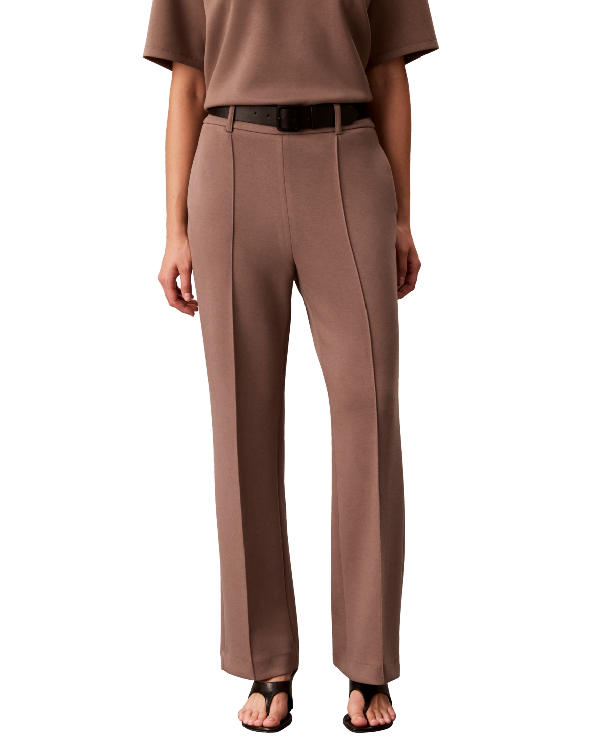 Click here for Calvin Klein Petite Soft Scuba High-Rise Pull-On P... prices