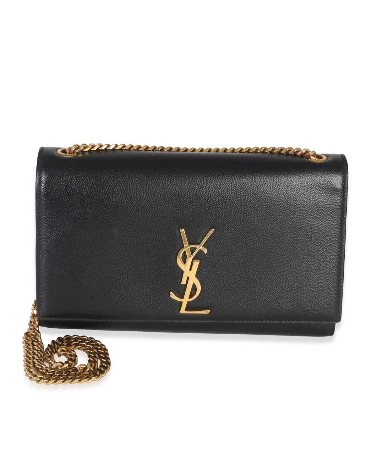 Click here for Pre-Owned Saint Laurent Black Grain De Poudre Medi... prices