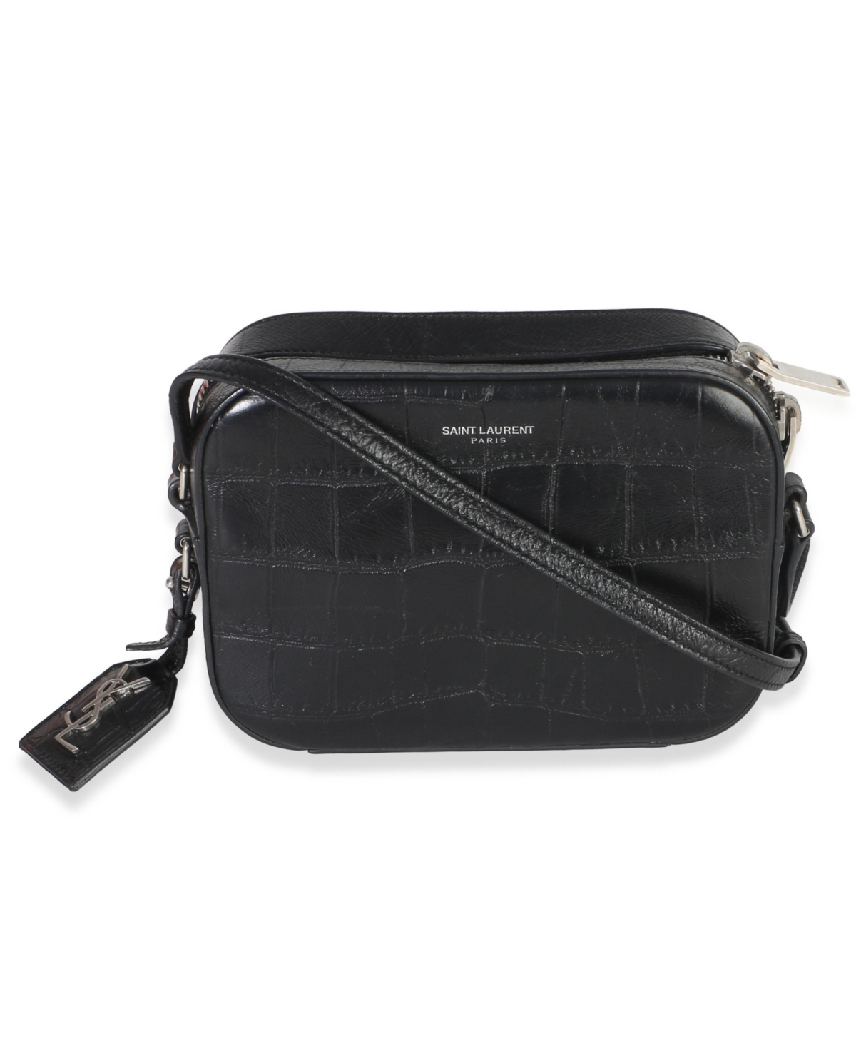 Click here for Pre-Owned Saint Laurent Black Crocodile Embossed C... prices