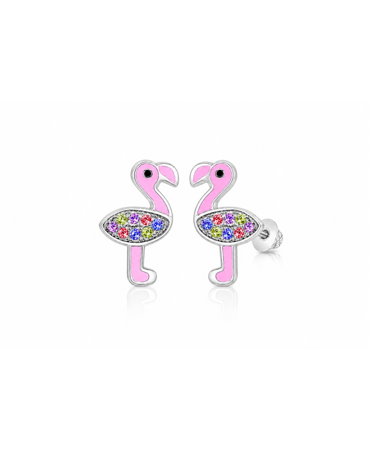 Click here for Chanteur Kids Flamingo Hypoallergenic Earrings for... prices