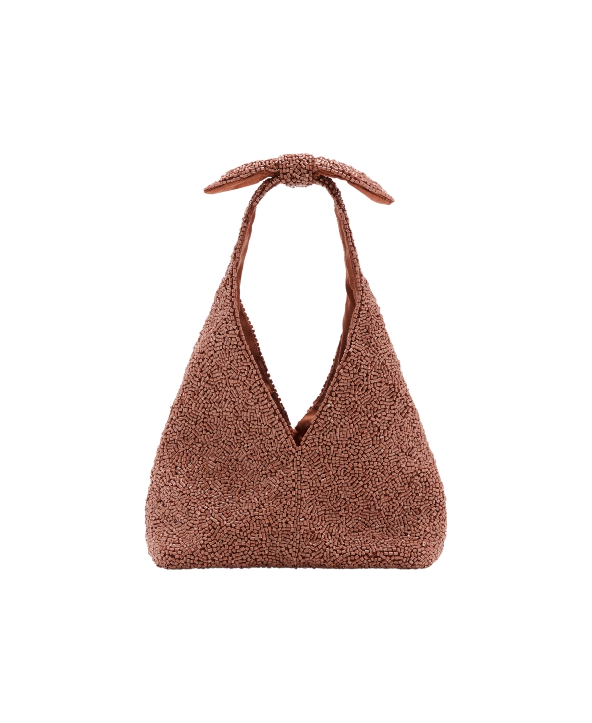 Click here for Mango Womens Beaded Handbag - Coral Red prices