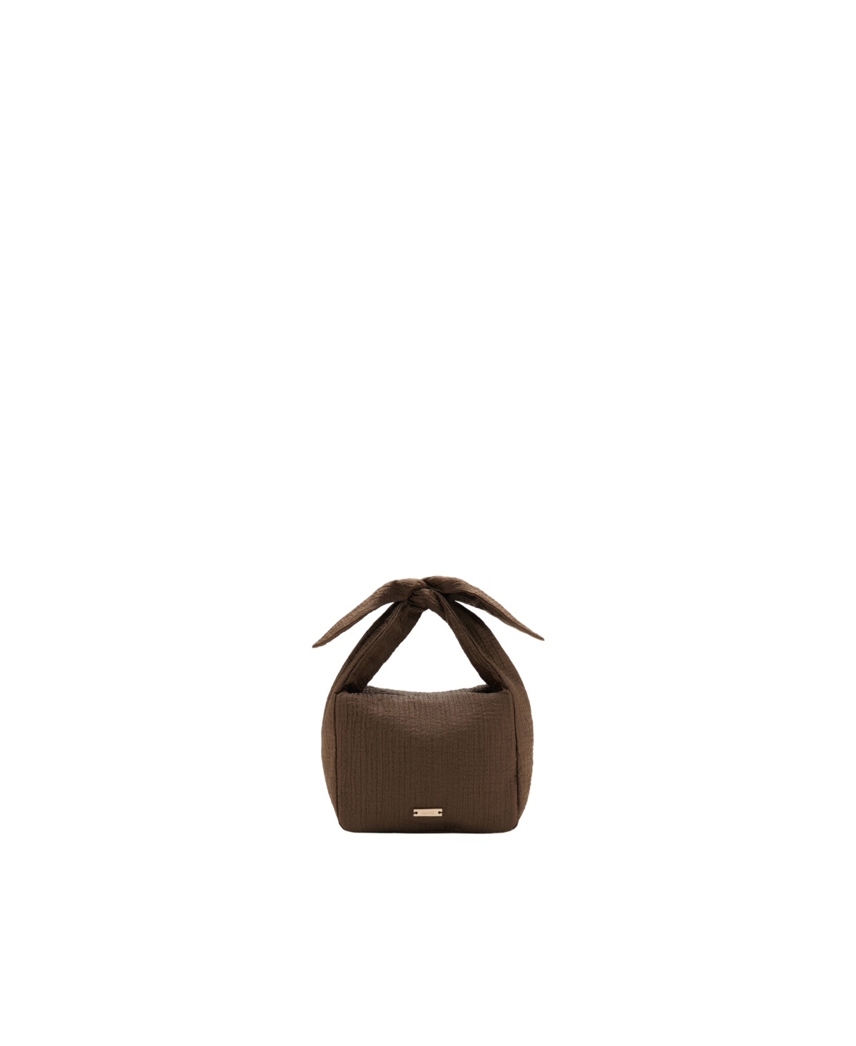 Click here for Mango Womens Bow Crinkled Handbag - Coffee prices