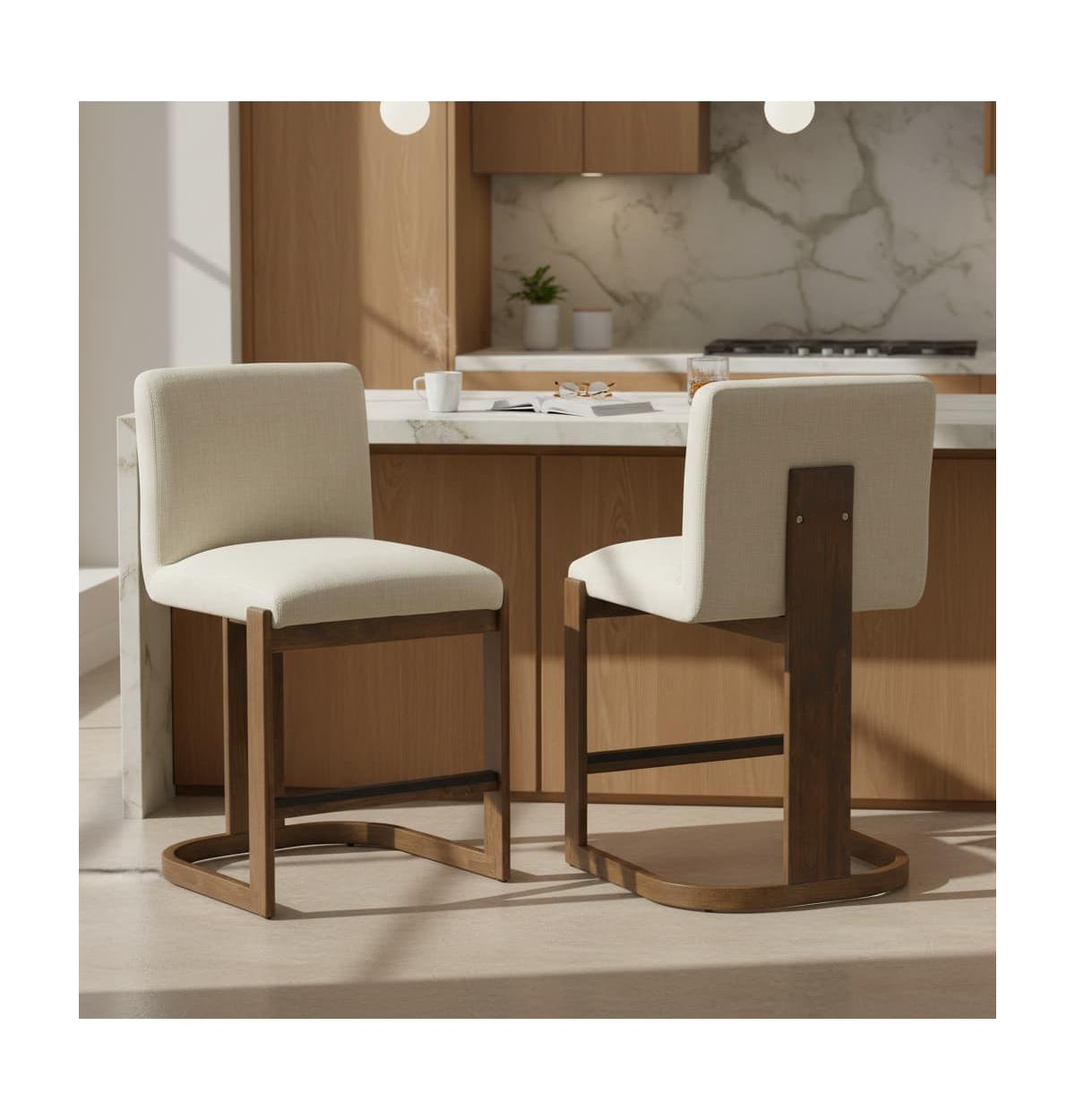 Click here for Maison Boucle Counter Height Bar Stools Set of 2 f... prices