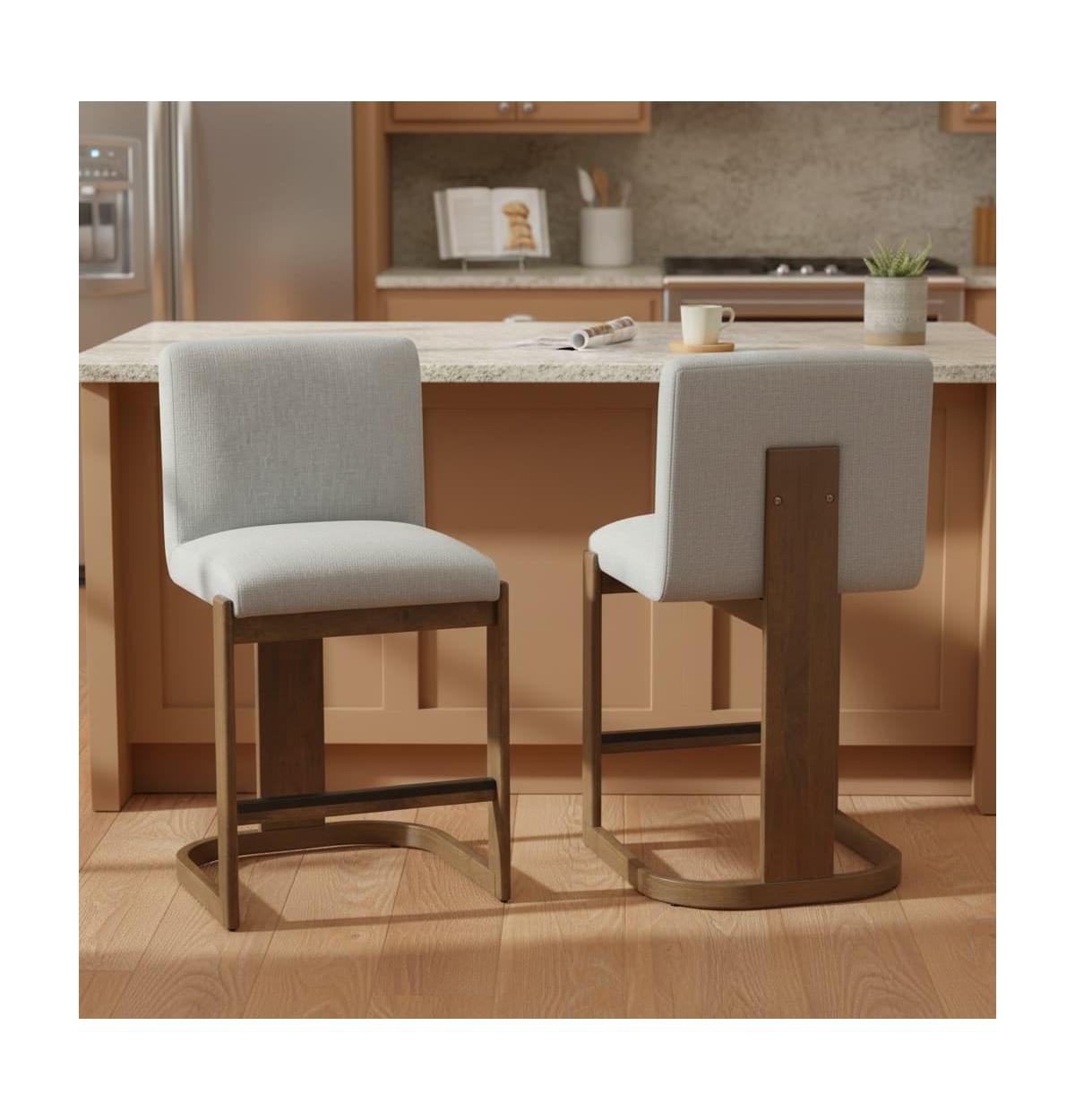 Click here for Maison Boucle Counter Height Bar Stools Set of 2 f... prices